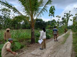 Survey Lokasi dan Pemasangan Patok Pembangunan Talud Kalangan 1